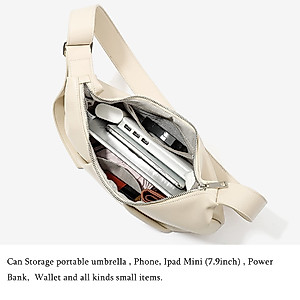 NVKIC Women's Crossbody Handbags Small Cute Retro PU Leather Wide Strap Shoulder Bags Soft Chic Dumpling Everday Purses for Women Yellow