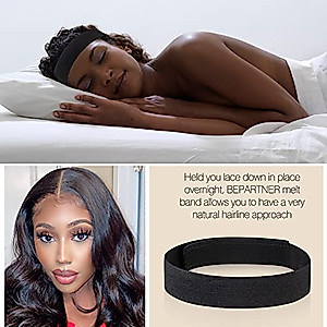 BEPARTNER Lace Melting Elastic Band for Wig: 6 PCS Wigs Bands for Lace Frontal Melt - Edge Wrap to Lay Edges | Lace Front Melt Laying Strap