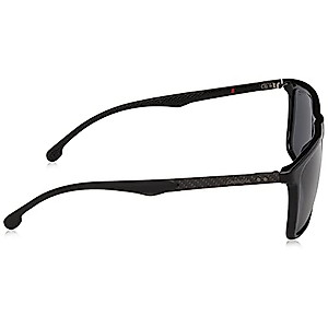 Carrera Casual Rectangular Sunglasses, Black, 57