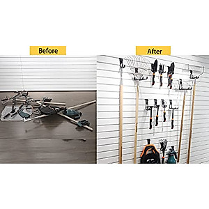 ATOOLA Slatwall Hooks, Garage Slatwall Accessories, Multi Size Slatwall Hooks and Hangers, 14Pack