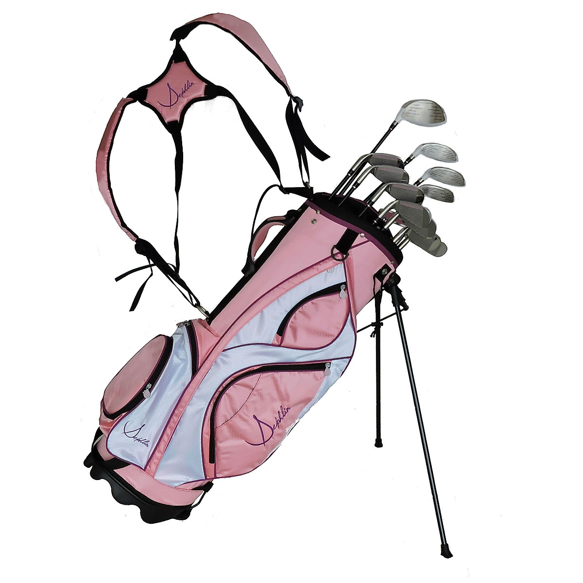 Sephlin Signature Women's Pink Right Hand 13 Pieces Golf Clubs Set & Golf Bag