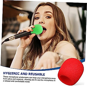 Vaguelly 32 Pcs Microphone Sponge Cover Headphones Microphone Headset Microphone Foam Mic Cover Handheld Microphone Dj Accessories Dj Microphone Mic Windscreen Caps Universal Mic Covers Dj