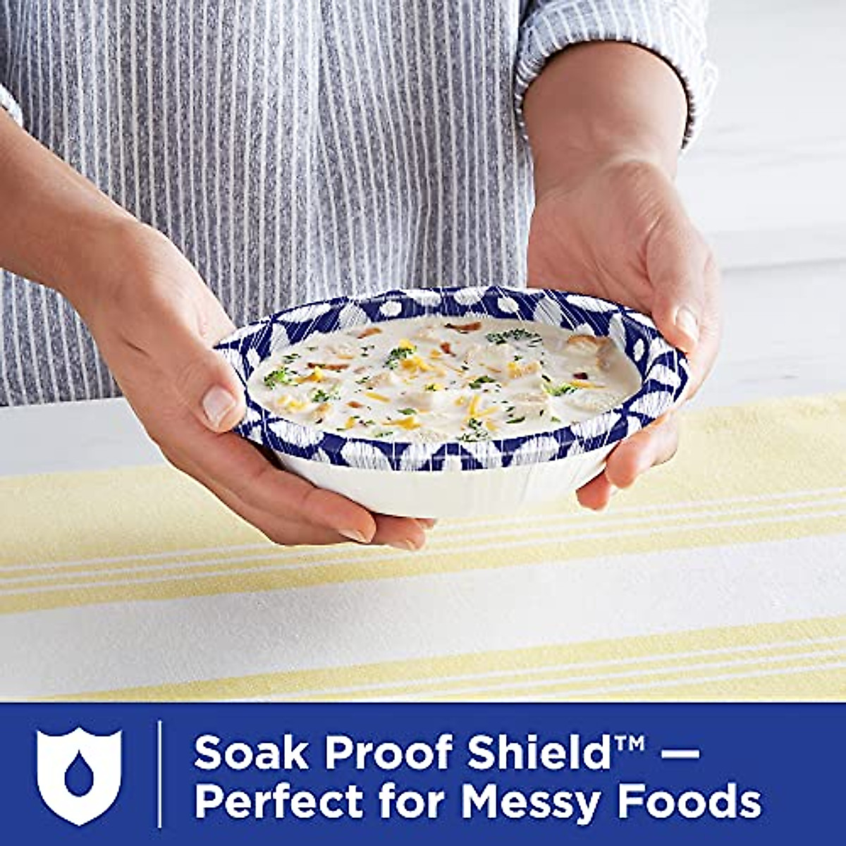 Dixie Ultra, Large Paper Bowls, 20 Oz, 52 Count, Microwave Safe, Disposable Bowls Great For Breakfast, Lunch, And Dinner Meals