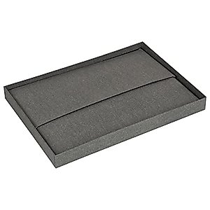 Bigso Karin KD Collapsible Storage Box | Photo Storage Box with Labelframe for Easy Identification | Simple Assembly without Tools | Decorative Storage Boxes with Lids | 8.9″x12.4″x5.4″ | Grey