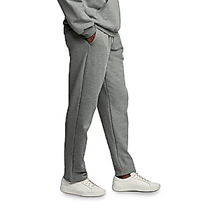 Fruit of the Loom Men's Eversoft Fleece Sweatpants with Pockets, Moisture Wicking & Breathable, Sizes S-4X, Grey Heather, Large