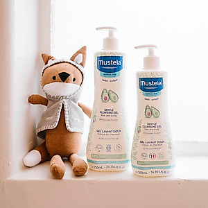 Mustela Baby Gentle Cleansing Gel - Baby Hair & Body Wash - with Natural Avocado fortified with Vitamin B5 - Biodegradable Formula & Tear-Free â€“ 25.35 fl. oz. (Pack of 1)