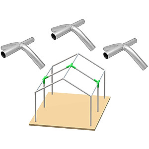 Canopy Fittings Frame Kit 1-3/8" Connectors Couplers Carport Tent Shed 3 Way, 4 Way Set 3/Pack (4-Way)