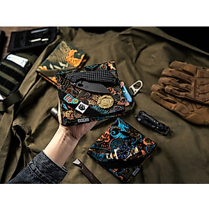 TACTICAL_GEEK PCB5 Minimalist Fashion Handkerchief, EDC Gadgets Display Handkerchief, Spill-Resistant Handkerchief, Portable Multiple Surfaces Handkerchief