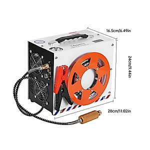 Pcp Air Compressor,4500 Psi Air Compressor,Automatic Stop,Oil/Water Free,Wire Spool Portable Design,Use Either 110v Ac Or 12v Dc Power Sources,Paintball/Scuba Air Compressor