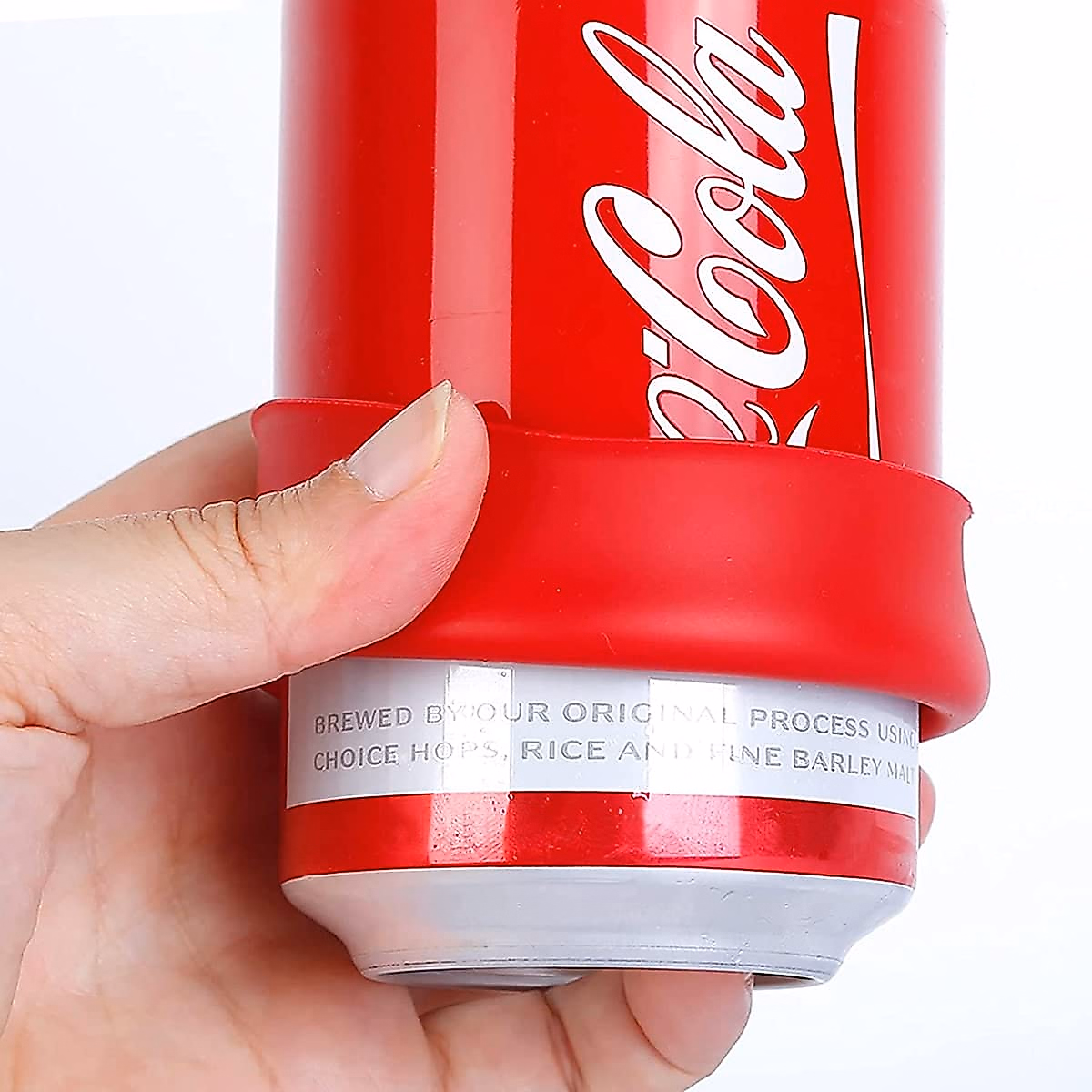 Can Covers that Look Like Soda, Silicone Sleeves for Cans, Can Wraps, Fits All 12FL OZ 355ml (Red - 2 Pack)