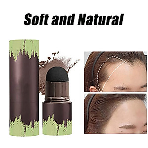 Hairline Powder Stick, Hair Shadow Filler Pen for Root Touch Up, Waterproof Cover Gray and Thin Hair (Dark Brown)