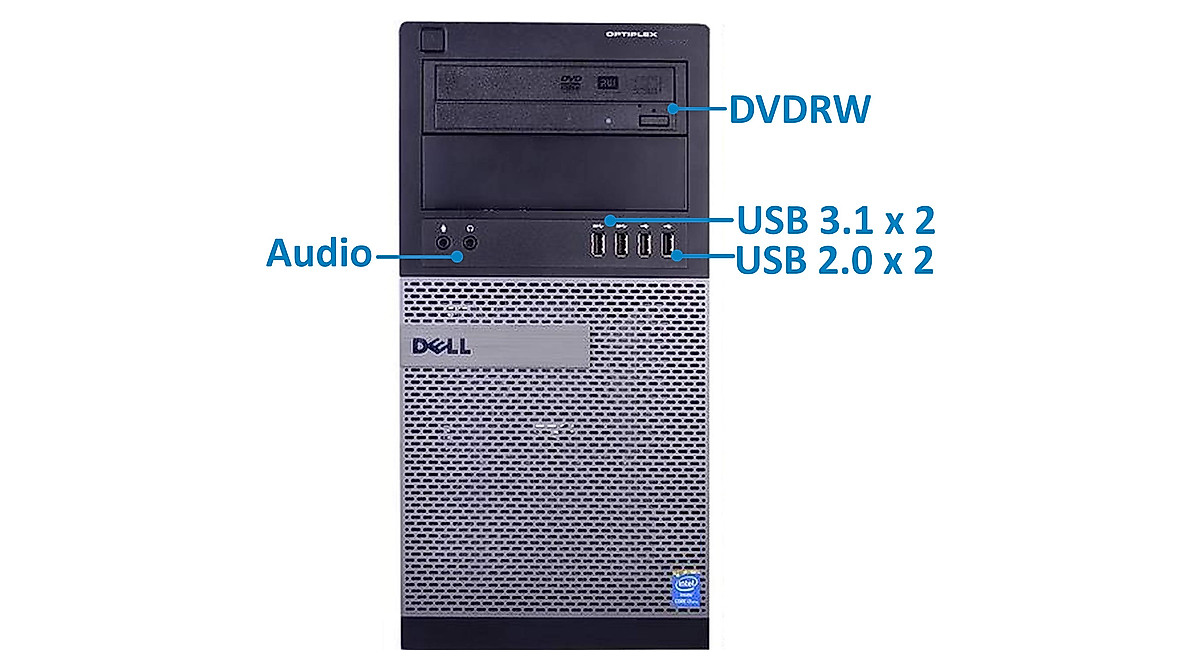 Dell Optiplex 7010 Tower Desktop with Intel i7, 4K Graphics & SSD