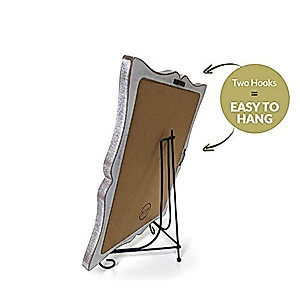 Small Chalkboard Sign with Easel (11x13") + White Liquid Chalk Marker | Hanging or Freestanding Framed Chalkboard with Hand Crafted Sweetheart Frame - Multipurpose | Small Chalkboard Sign