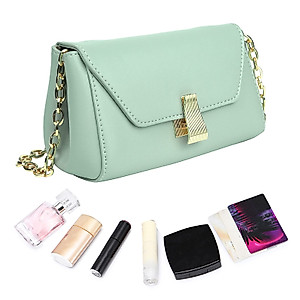 OSGTFY Small Crossbody Purses bags for Women Handbags Shoulder Bag | Zipper Pocket | Metal Strap (green)