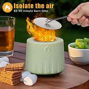 Mini Tabletop Fire Pit, Safcare Smokeless Table Top Fire Bowl with Matte Finish, Bio Ethanol Fireplace for Birthday Parties, Christmas, Halloween and Other Holiday, Indoor or Patio S'Mores Maker