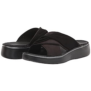 BZees womens Take Bow Slide Sandal, Black, 8 US