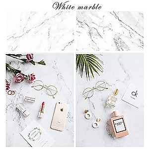 Food Photography Backdrops Paper 4 Pack Kit 22x34Inch/ 56x86cm Double Sided Photo Background Rolls Marble Wood Flat Lay for Product Jewelry Tabletop Prop Pictures, 8 Patterns