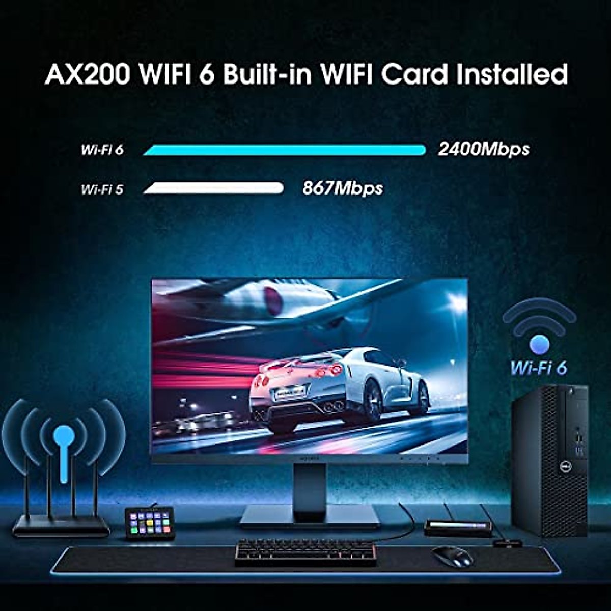 Dell OptiPlex 3050 Desktop Computers PC, 32GB Ram DDR4 New 512GB M.2 NVMe SSD, Intel AX200 Built-in WiFi 6,Bluetooth 5.2, i5-6500 3.2GHz, Refurbished Desktop,HDMI,Windows 10 Pro (Renewed)