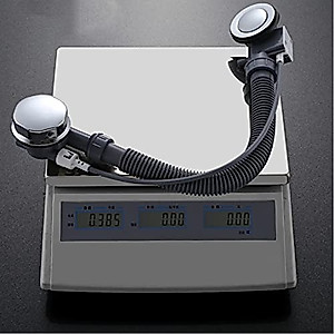 LMMDDP 1pc Copper Knob Bouncing Cable Black Motorized Belt Overflow Bathtub Water Floor Drain