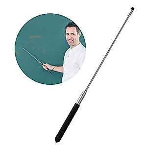 Teachers Pointer Stick, Telescopic Teaching Pointer, Retractable Classroom Whiteboard Pointer Extendable for Teachers, Guides, Coach with A Lanyard & Felt Head, Extends to 39.4''