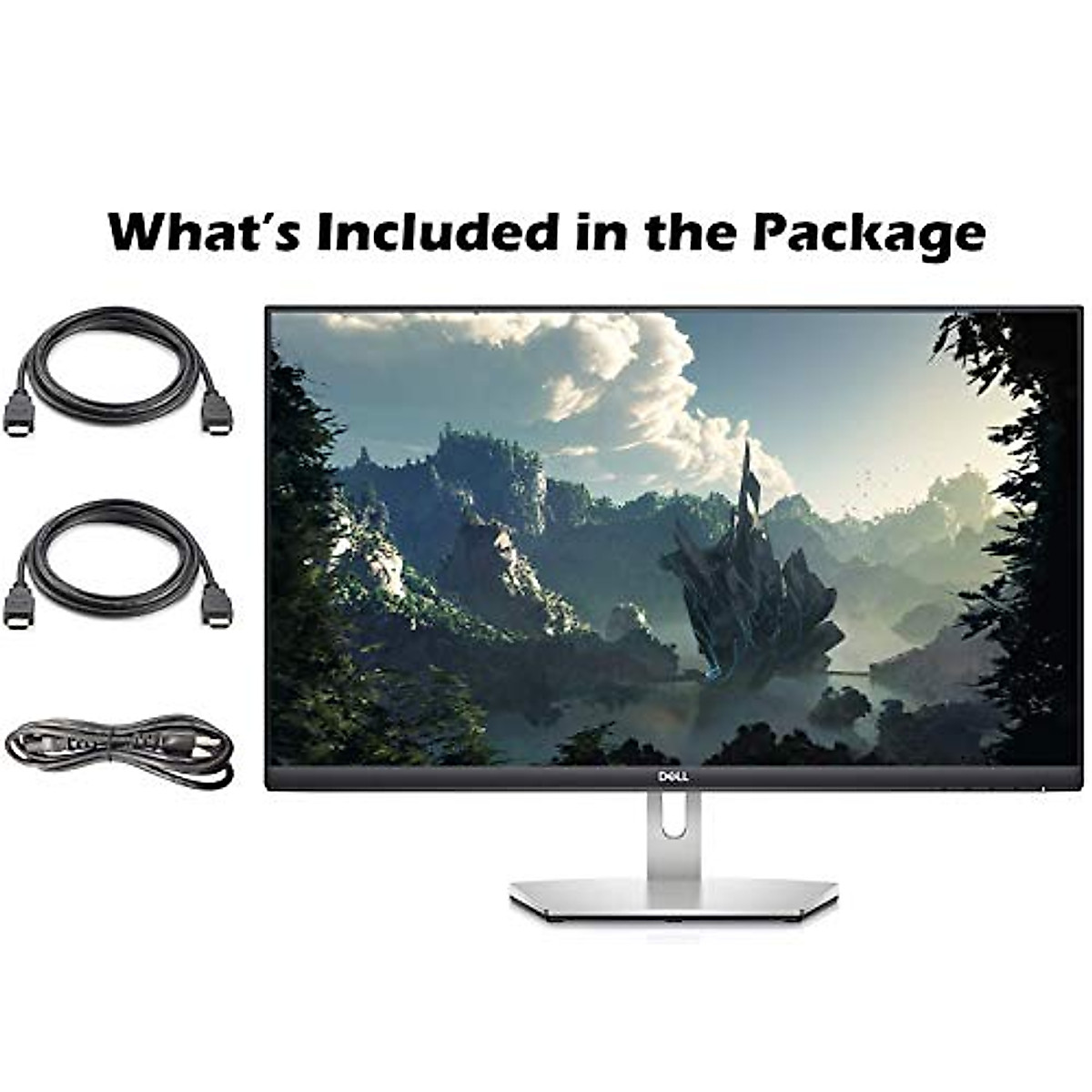 Dell Newest 27-inch QHD 1440p (2560 x 1440) IPS Ultra-Thin Bezel Monitor, 75Hz Refresh Rate, ADM FreeSync, HDMI, DisplayPorts, Built in Speakers, VESA Certified, Sliver