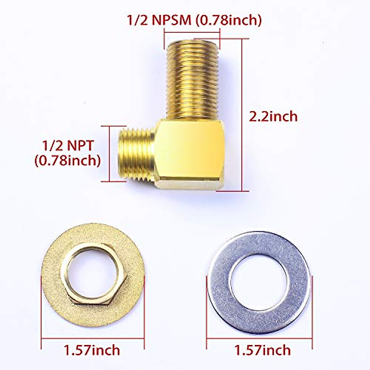 JZBRAIN Installation Kit for Wall Mount Faucet Backsplash Mounted 90 Degree Elbow Adapter Set for Faucets Mounting Stainless Steel Commercial Kitchen Prep & Utility Sink