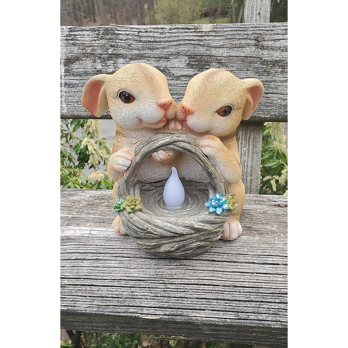 VP Home Mom and Baby Squirrel Solar Powered LED Outdoor Decor Garden Light Solar Lawn Ornaments Squirrel Gifts & Garden Statue, Porcelain Squirrel Figurine Squirrel Statue