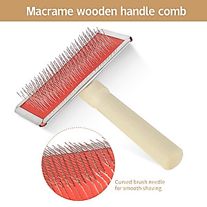 2 pack macrame fringe comb set stainless steel comb for making knitting cord rope macrame plant hangers wall hangings pets hair combing