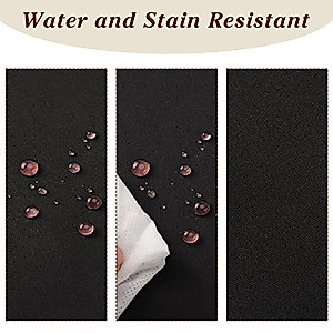 Black Tablecloth 6pcs 60x102, Table Cloth for 6 Feet Rectangle Tables, Waterproof and Wrinkle Resistant Washable Decorative Fabric Table Cover for Dining Table, Party and Outdoor Use