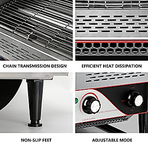 Conveyor Commercial Toaster, Electric Stainless Steel Toaster 300 PCS/H 2.2KW Countertop Toaster Heavy Duty 100% 304 Foodgrade Silver Bread Toaster for Home Restaurants Bakery Use