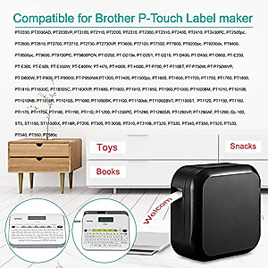 NineLeaf 4PK Compatible for Brother P-Touch TZe-222 TZe222 TZ-222 TZ222 9mm 0.35 Inch 3/8'' White on Red Laminated Ptouch Label Tape Work in PT-D800W PT-E200 PT-E300 PT-E500 PT-E550W Label Maker