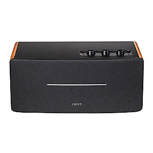 Edifier D12 Integrated Desktop Computer Speakers with Bluetooth 5.0, Wireless Stereo Tabletop Speaker 70 Watts RMS with Subwoofer Line Out, RCA, Aux Input for PC Monitor Laptop - Wooden Enclosure