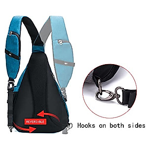 TurnWay Water-Proof Sling Backpack/Crossbody Bag/Shoulder Bag for Travel, Hiking, Cycling, Camping for Women & Men (Blue)