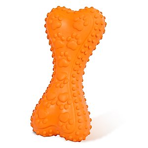 SCHITEC Dog Chew Toy, Puppy Teething Bone for Dental Health, Interactive Non-Toxic Natural Rubber Toys for Small Medium Pets