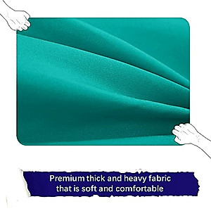 idee-home Patio Cushion Covers Replacement, Outdoor Cushion Slipcovers, Waterproof Chair Seat Cover for Sofa Couch Furniture Outside Zipper Design, 6 Set 22 Inchx 24 Inch Peacock Blue