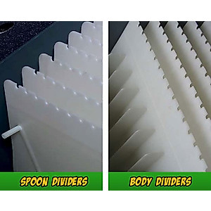 TRINITY Special Mate Fishing Tackle Box Organizer 8" – Spoon Lure Storage – Grey/White – #8225