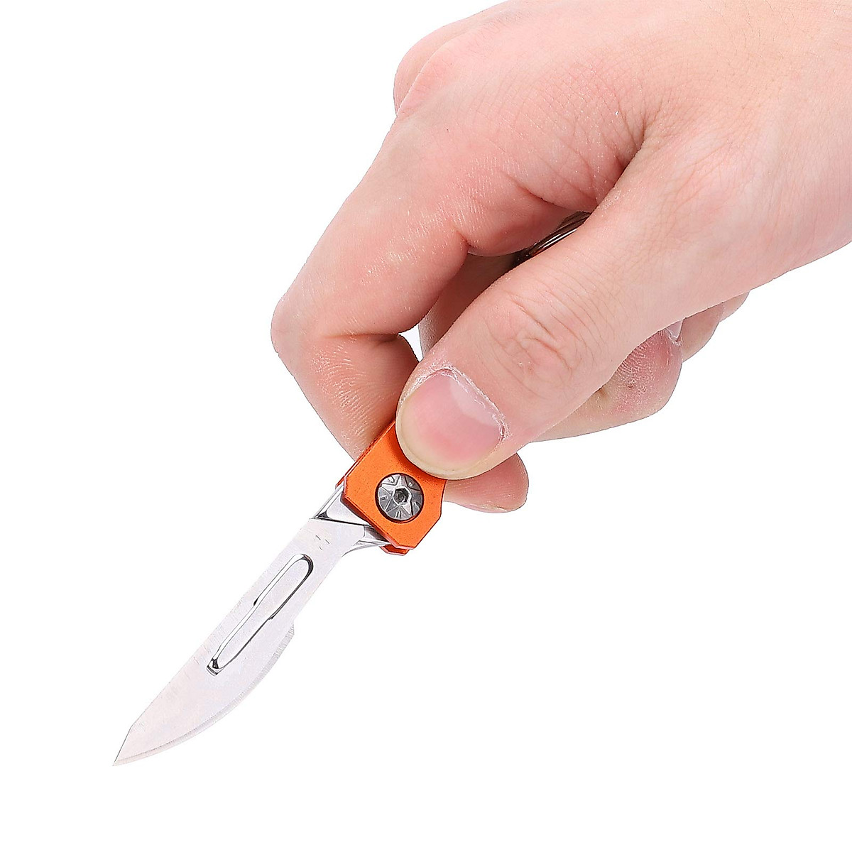 YUANJS Folding Knife,Mini Folding Knife with Blades Replacement Portable Pocket Key Knife for Outdoor Camping