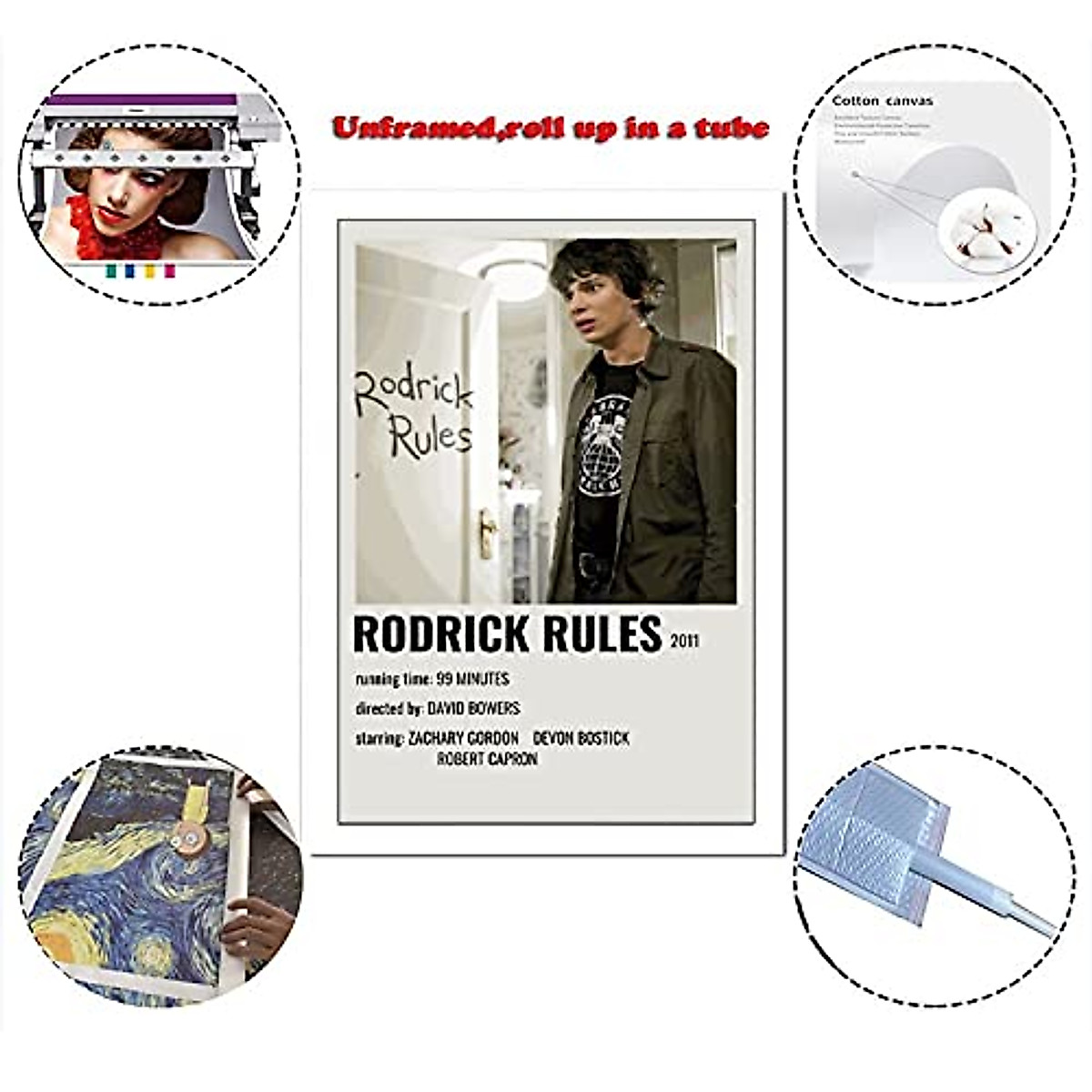 Maisuimaoyi Vintage Movie Poster 90s Room Diary of A Wimpy Kid Rodrick Rules Canvas Art Poster and Wall Art Picture Print Modern Family Bedroom Decor Posters 16x24inch(40x60cm)