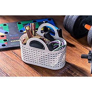 Citylife 2 PCS Plastic Colander Garden Basket Kitchen Fruit Strainer Vegetable Washing Basket Plastic Basket with Handle for Bathroom