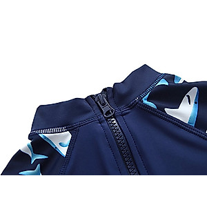 Yober Baby Boy Rash Guard Sun Protective Infant Toddler Swimwear Navy, 9-18 Months