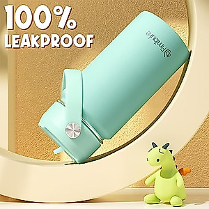 Fimibuke Kids Insulated Water Bottle - 14oz BPA-FREE Double Wall Vacuum Tumbler 18/8 Stainless Steel Leak Proof Kids Cups with Straw Metal Water Bottle for School Boys Girls (2 Pack, Underwater World)