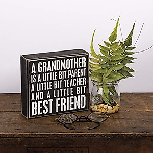 Primitives by Kathy Grandmother Best Friend Box Sign 6" x 5.50"