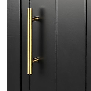 20" Bathroom Vanity Cabinet with Ceramic Sink Top Set, Freestanding, Two-Tier Storage Rack, Soft Closing Door, Black