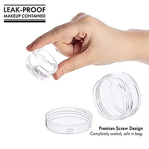 40Pcs 10 Gram Plastic Cosmetic Containers with Lids for Lotion, Creams, Toners, Lip Balms, Makeup Samples Jars BPA free (10g-40pcs, clear)