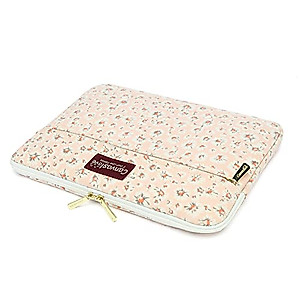 Canvaslove Pink Chrysanthemum Laptop Sleeve Case Bag with Pocket for MacBook Pro 14 inch,Surface Laptop 14.4 inch and HP Lenovo Dell ASUS Acer 14 inch Laptop Computer