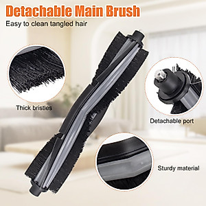 Odashen 15pcs Replacement Accessories Set for Ecovacs Deebot X2 / X2 Omni / X2 Pro / DEX86 Vacuum Cleaner Spare Parts, 1 Main Brush, 4 Side Brush, 2 Hepa Filters, 4 Dust Bags, 4 Mop Cloths