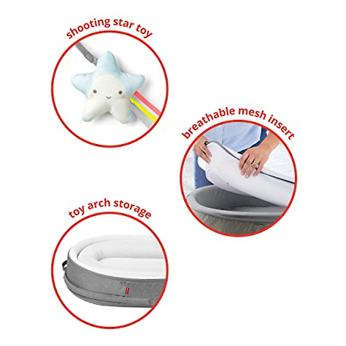 Skip Hop Baby Nest, Playful Retreat, Grey Melange