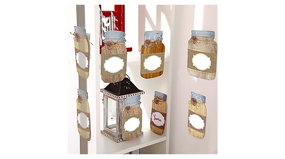 48 Mason Jar Cutouts for Farmhouse Classroom Decor