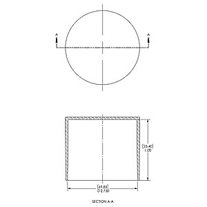 Caplugs SC-2 3/4 SC Series – Plastic Sleeve Cap for Tube Ends, 100 Pack, Red LD-PE, 2.750" W x 1.00" L Threaded and Non-Threaded Tubing, Rods, Masking, Painting, Plating, Grit-Blasting (99191299)