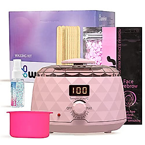 Waxfans Digital Wax Warmer for Hair Removal,Crystal Wax Pot, Waxing Kit for Women and Men ,Wax Kit with Wax Beads for Sensitive Skin,Waxing at Home for Full Body, Cera Para Depilar